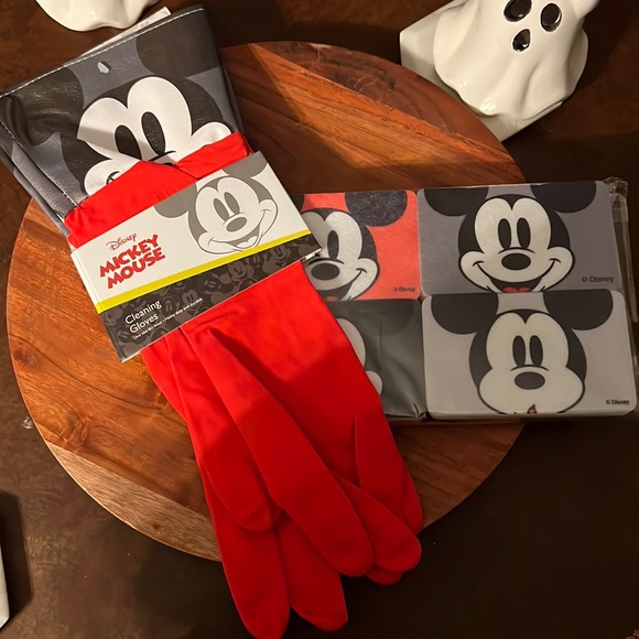 Disney | Other | Mickey Mouse Sponge And Cleaning Gloves | Poshmark